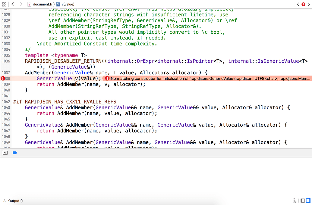 使用rapidjson时，报No matching constructor for initialization错误 - Cocos2d-x - Cocos中文社区