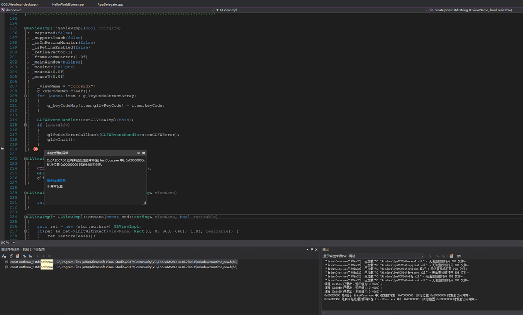 cocos2d-x-3.16出现CCGLViewImpl-desktop.cpp中出现报错 - Cocos2d-x - Cocos中文社区