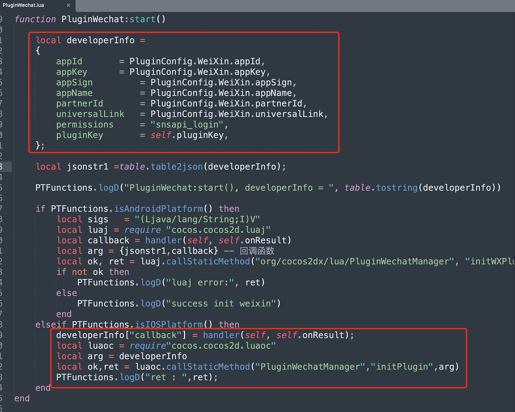 接微信登录，lua调用OC，OC类的成员变量无法保存数据。 - Lua - Cocos中文社区