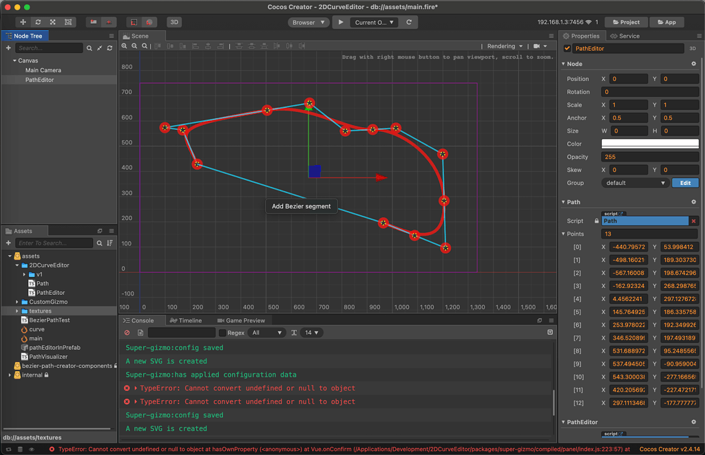 [Editor] Bezier Path Creator - 贝塞尔路径创建器 - Store - Cocos中文社区