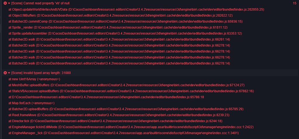 [Scene] Invalid typed array length - Creator 3.x - Cocos中文社区