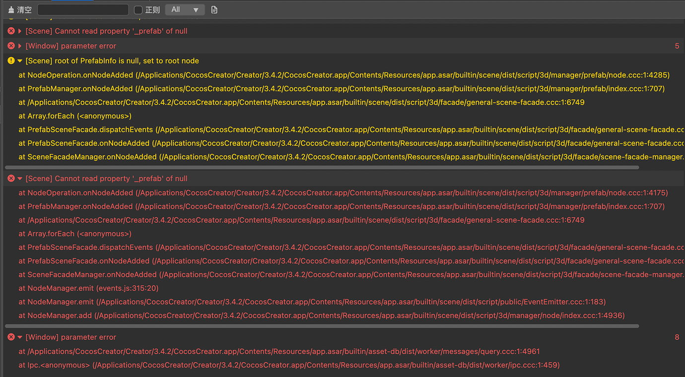 prefab爆红，windon - Creator 3.x - Cocos中文社区