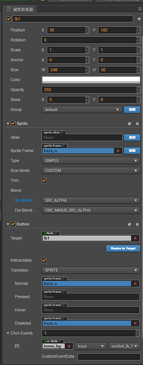 button的interactable属性设置无效 - Creator 2.x - Cocos中文社区