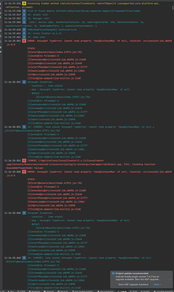 Cannot read property '某个属性' of null。Invoking function failed。原生屏闪 - Creator 2.x - Cocos中文社区