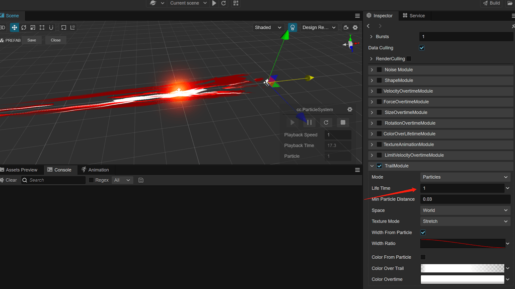3.6.1粒子TrailModule警告 - Creator 3.x - Cocos中文社区