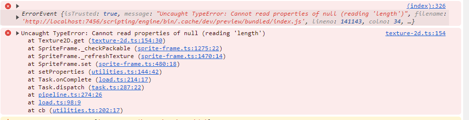 Uncaught TypeError: Cannot read properties of null (reading 'length') - Creator 3.x - Cocos中文社区