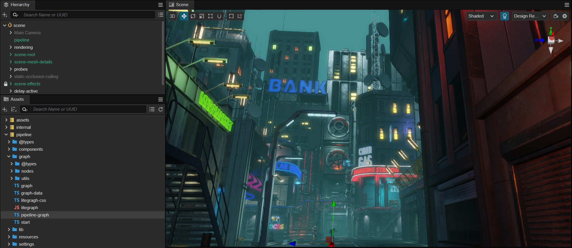 [3D游戏开发实践] Cocos Cyberpunk 源码解读-抽离并复用自定义管线 - Creator 3.x - Cocos中文社区