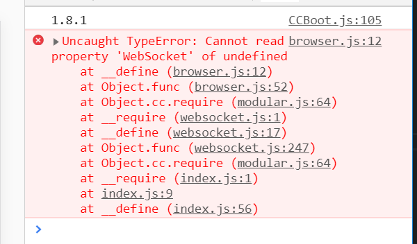 cocos creator使用socket.io模块报错 - Creator 2.x - Cocos中文社区