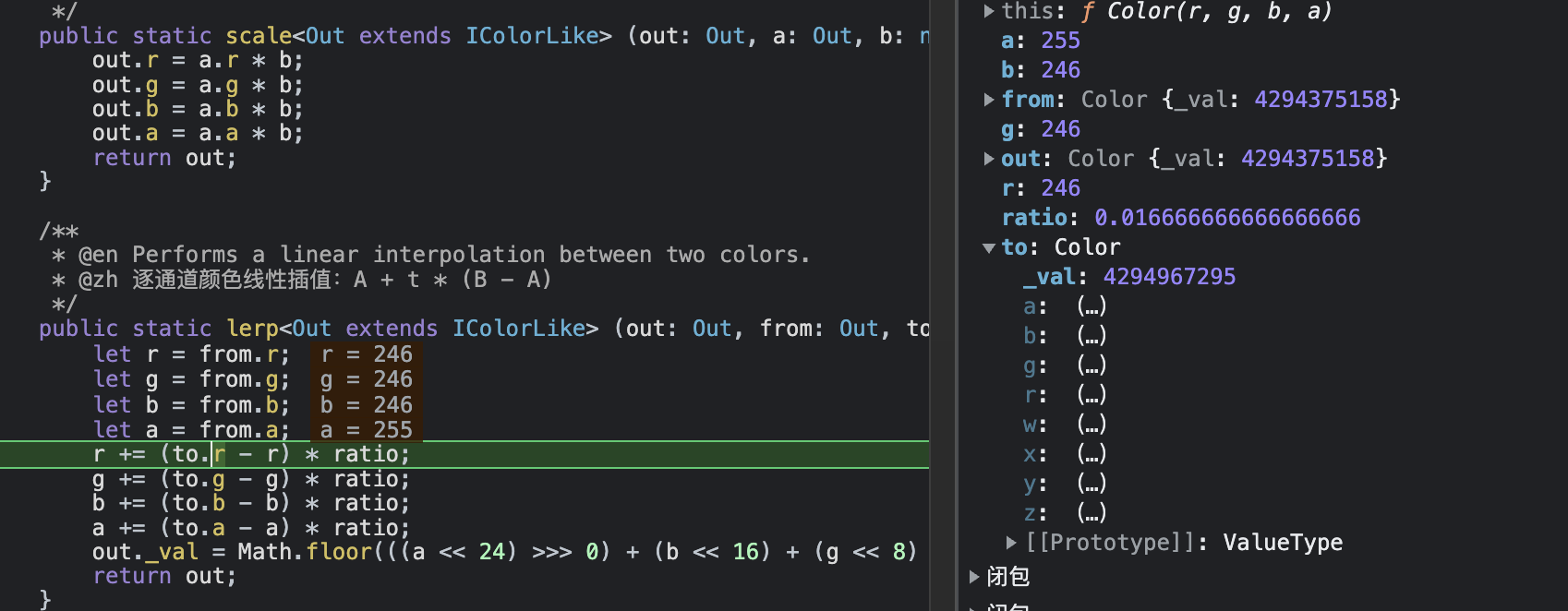 3.6.1 color.lerp用法有BUG - Creator 3.x - Cocos中文社区