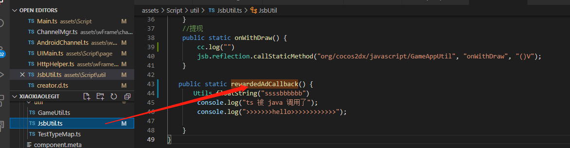 Cocos2dxJavascriptJavaBridge.evalString("cc.log(\"Javascript Java bridge!\")"); - Creator 2.x ...
