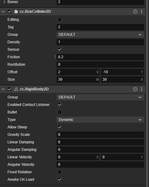 基于Box2D物理碰撞的回调没有生效 - Creator 3.x - Cocos中文社区