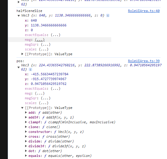 为什么打印出来的Vec3值和其x,y,z变量不一样? - Creator 3.x - Cocos中文社区